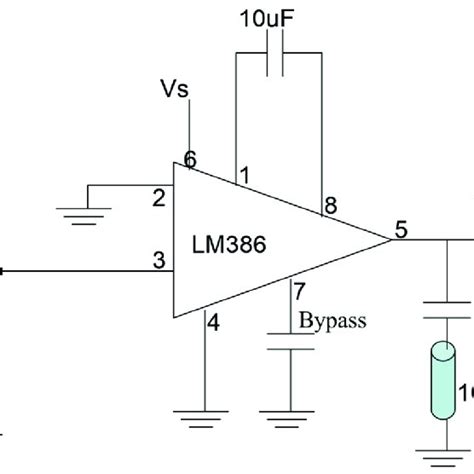 Lm386 Chip Function Pin Which Features Low Static Power Consumption