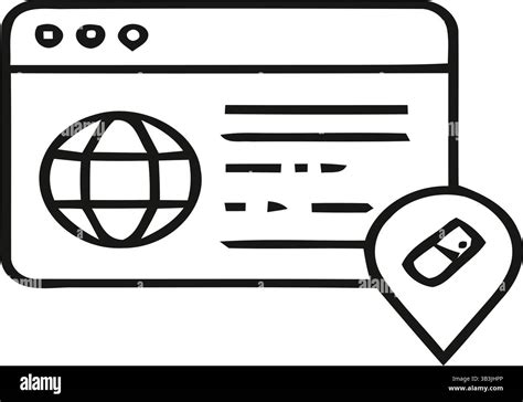 Web Browser With Location Pin And Globe For Navigation Themes Stock Vector Image And Art Alamy