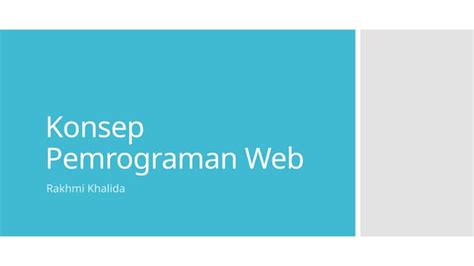 Pertemuan Web 2 Konsep Pemrograman Webppt