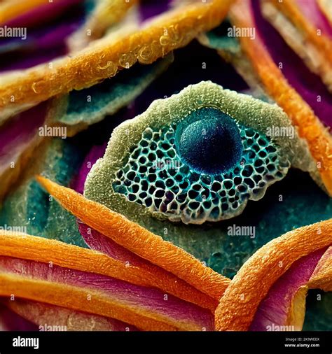 Microbiology Scientific Concept Abstract Microbiology Microscopic View Of Organic Substance