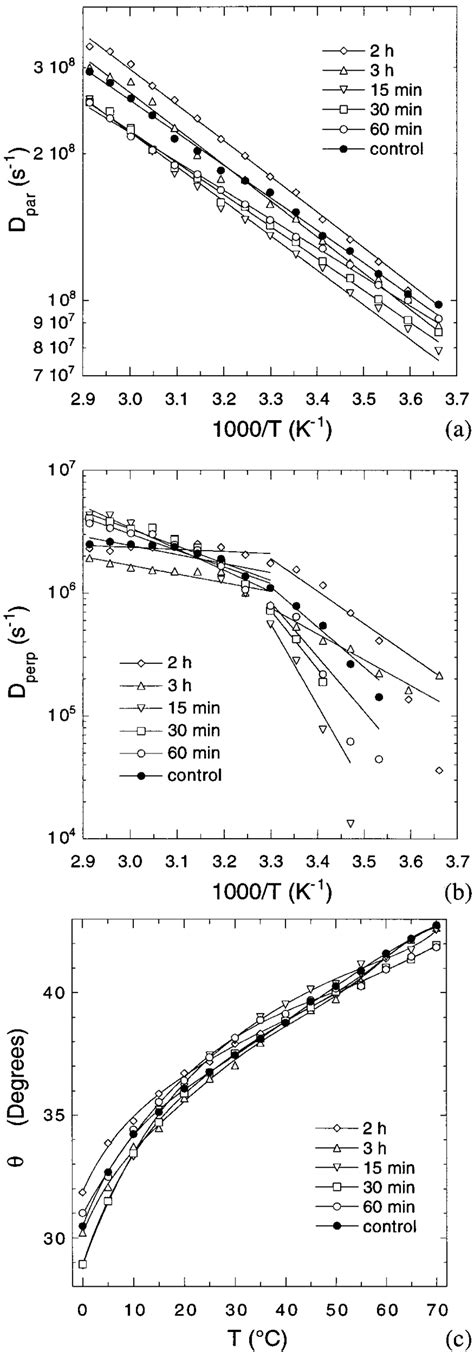 Rotational Diffusion Constants Dpar A And Dperp B And Diffusion