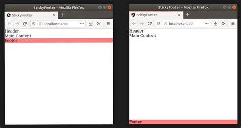 Css Angular Sticky Footer No Longer Sticky If Within The App