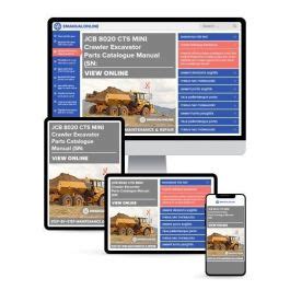 Jcb 8020 Cts Mini Crawler Excavator Parts Catalogue Manual Sn