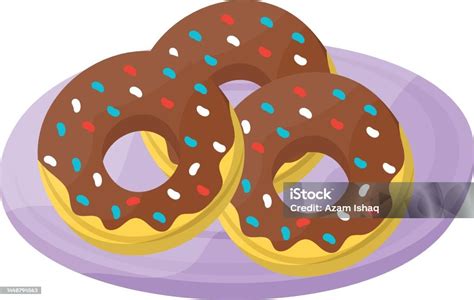 초콜릿 유약 도넛 또는 도넛 개념 반지 모양의 케이크 벡터 아이콘 디자인 패스트 푸드 기호 정크 푸드 기호 인기 있는 저렴하고 좋은 맛 간식 스톡 일러스트레이션 귀여운에