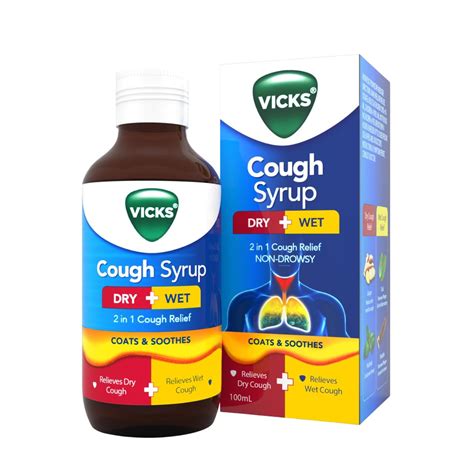 Buy Vicks Cough Syrup 100ml Bottle Fast Relief For Dry And Chesty