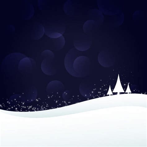 세 나무와 Eleagnt 겨울 풍경 장면 Eps Uidownload