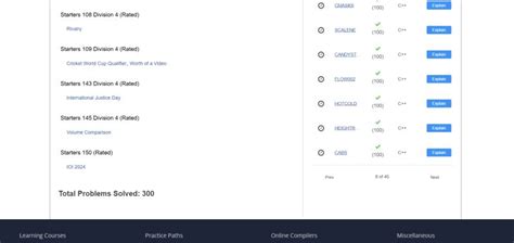 🚀 Milestone Unlocked 300 Problems On Codechef Aiswarya R