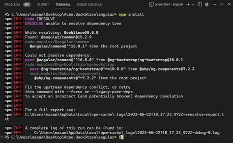 Angular Cant Install With Npm · Issue 16652 · Abpframeworkabp · Github