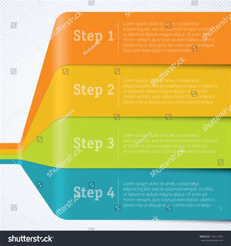 Rainbow Chart Template Infographics Vector Stock Vector Royalty Free