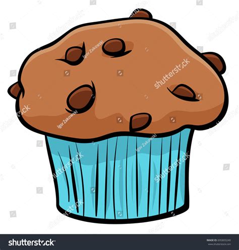 Cartoon Vector Illustration Sweet Muffin Cake Stock Vector Royalty Free Shutterstock