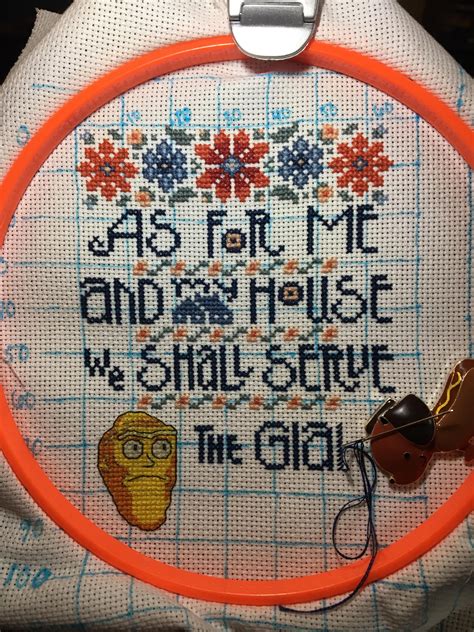 Wip Finishing Up Steotchalong And Gettin Schwifty Rcrossstitch