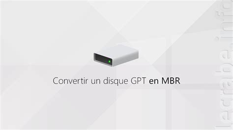 Convertir Un Disque Gpt En Mbr Sur Windows [10 8 7] Le Crabe Info