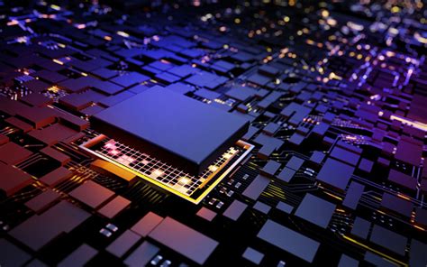 3d 렌더링 마이크로 프로세서 Cpu 칩셋 조명 회로 컴퓨터 메인 보드의 중앙 프로세서 장치 사이버 및 미래 개념 하드웨어 Ai