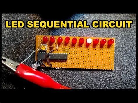 LED Sequential Circuit YouTube Circuit Led Circuit Projects