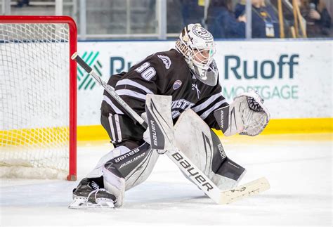 How L A Kings Goalie Prospect Hampton Slukynsky Led Western Michigan To Its First Frozen Four
