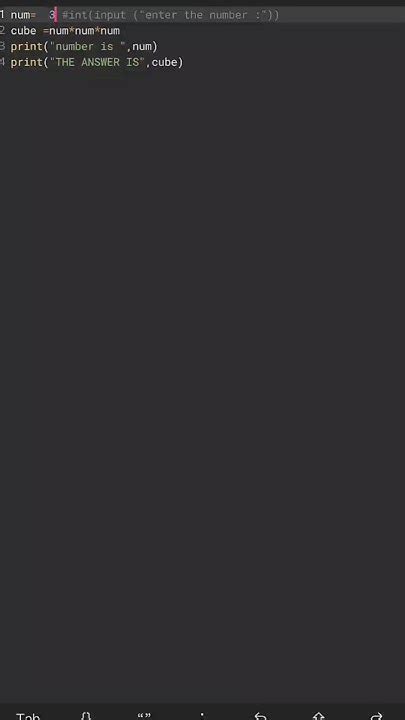 Cube Of A Number In Python Coding Python Shortsfeed Shortvideo