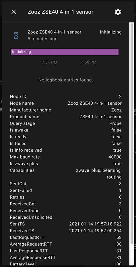 Sensor Is Stuck On Initialization Z Wave Home Assistant Community