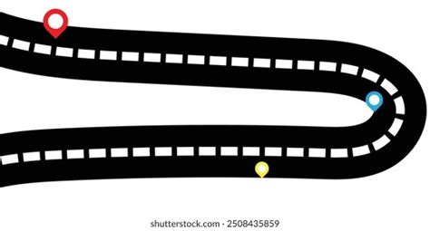 Route Icon Between Two Points Dotted Stock Vector Royalty Free 2478461011 Shutterstock