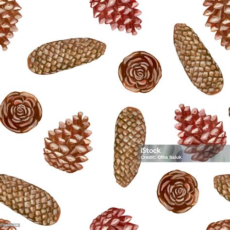 매끄러운 패턴 흰색 배경에 원두의 아크릴 그림 사실적인 도면 식물 스케치 빈티지 스타일 카드 포장지 스크랩북 등의 디자인에 대한 요소 계절에 대한 스톡 벡터 아트 및 기타