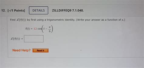 Solved I M Having A Lot Of Trouble With Laplace Transforms Chegg Com