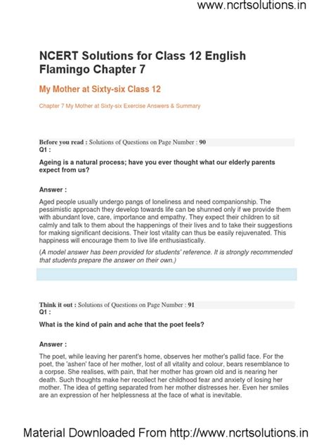 Ncert Solutions For Class 12 English Flamingo Chapter 7 Pdf Psychology Psychological Concepts