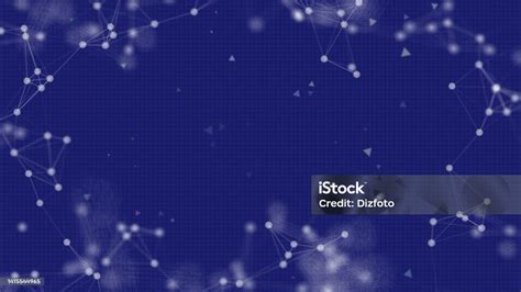 Futuristic Neural Network Of Trigonometric Figures Points And Polygons Stock Illustration