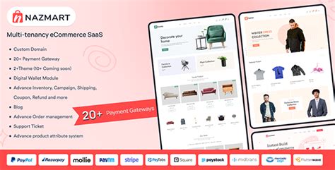 Nazmart Multi Tenancy ECommerce Platform SAAS Gplcode Net