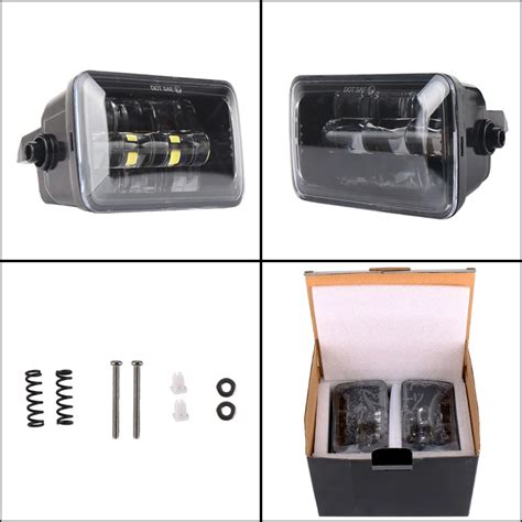 Ovovs 4 Inch Rectangular Led Fog Lights 48w Fog Light Assembly Kit For