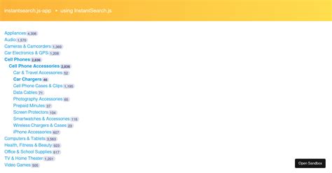Hierarchical Menu Example Forked Codesandbox