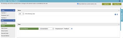 Rules For Drop Down Controls Agilepoint