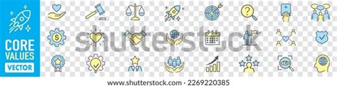 Set Core Values Icons Vector Stock Vector Royalty Free Shutterstock