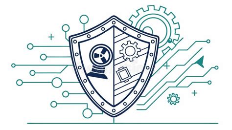 Padlock Tech Shield Cyber Security And Digital Lock Protection System