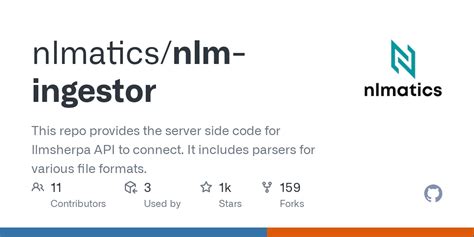 Github Nlmaticsnlm Ingestor This Repo Provides The Server Side Code For Llmsherpa Api To
