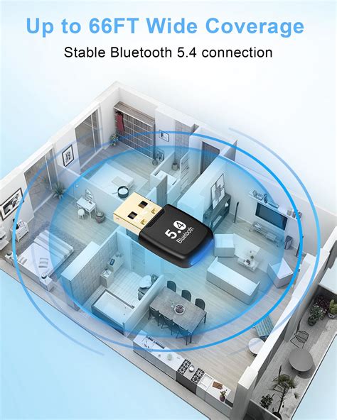 Getuscart Bluetooth Adapter For Pc Rengoga 5 4 Bluetooth Dongle 20m Range Usb Bluetooth