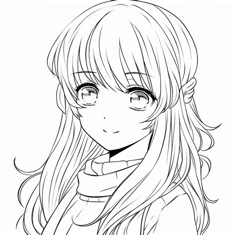 Dibujo De Chica Anime Para Colorear