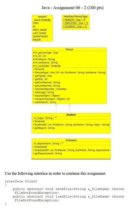 Solved Java Assignment 06 1 100 Pts Interface