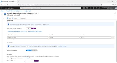 Azure Database For Mysql Firewall Rules And Connection Security Sqlnethub