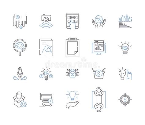 Digital Transformation Outline Icons Collection Digital Transformation Technology Automation