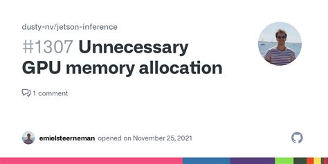 Unnecessary Gpu Memory Allocation · Issue 1307 · Dusty Nvjetson Inference · Github