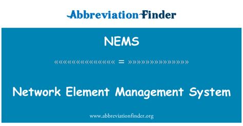 nems stands for network element management system abbreviation finder