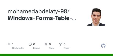 GitHub Mohamedabdelaty 98 Windows Forms Table Editor