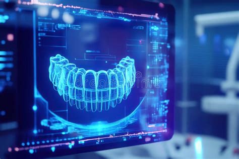 Innovative Holographic Interface Showcases 3d Dental Implant Model With