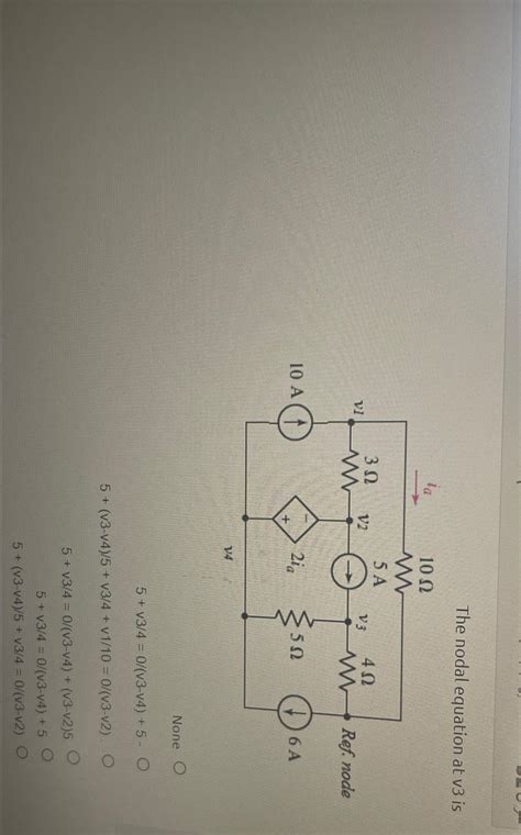 Solved The Nodal Equation At V3