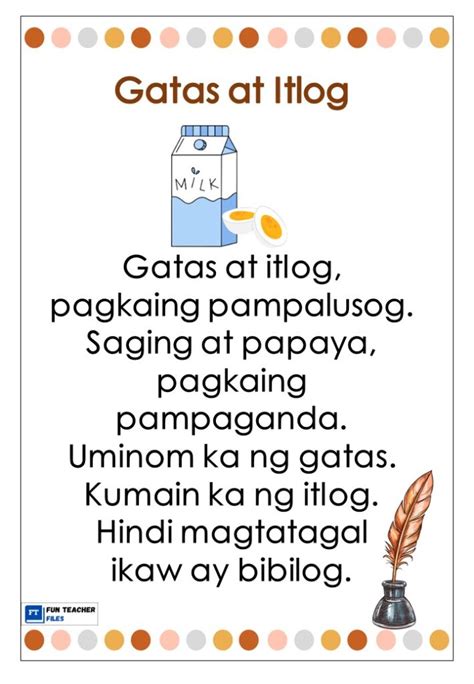 Filipino Kwentong Pambata Tagalog Printable Free