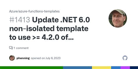 Update Net 60 Non Isolated Template To Use 420 Of Microsoftnet
