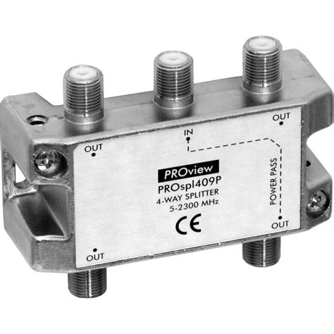 PROception Wideband TV Satellite Splitter 4 Way Toolstation