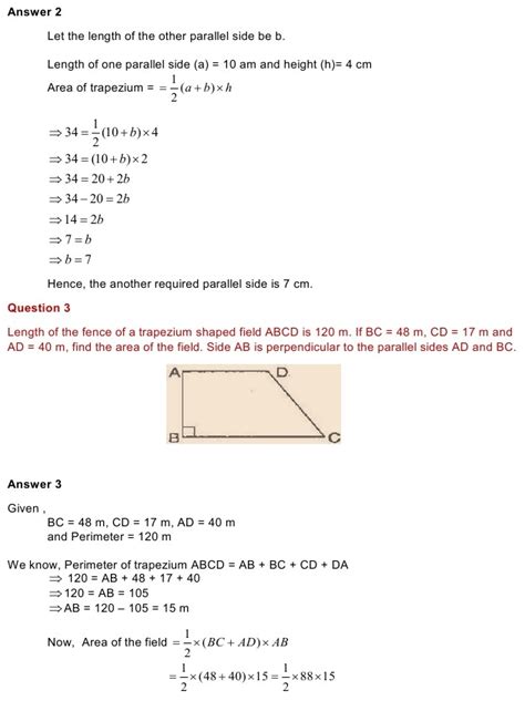 Ncert Solutions For Class 8 Mathematics Chapter 11 Mensuration Exercise 11 2
