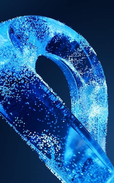Premium Photo Glass Geometry And Flowing Particles 3d Rendering