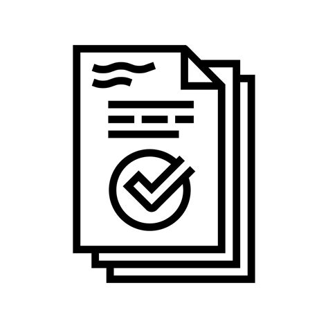 Work Report Line Icon Vector Illustration 10324230 Vector Art At Vecteezy