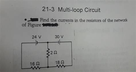 Solved Multi Loop Circuit Find The Currents In The Chegg Com